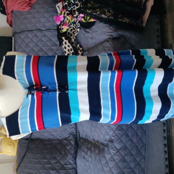 Chaps | Dresses | Chaps Striped Polo Dress | Poshmark